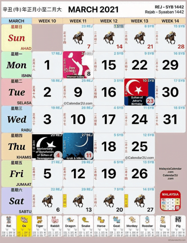 Kalendar Senarai Cuti Umum 2021 Dan Cuti Sekolah Malaysia | Nadz.my
