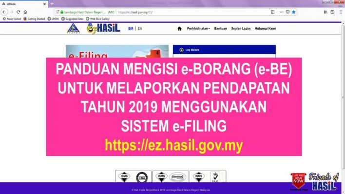 Cara Isi e-Filling Borang Cukai Pendapatan (e-BE)