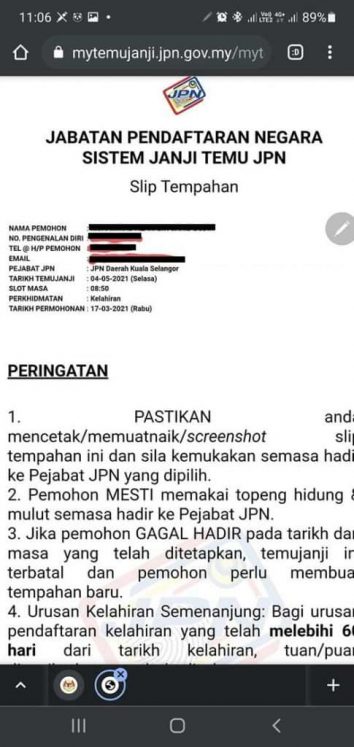 MyJanjiTemu JPN Cara Buat Janji Temu Jabatan Pendaftaran Negara Online